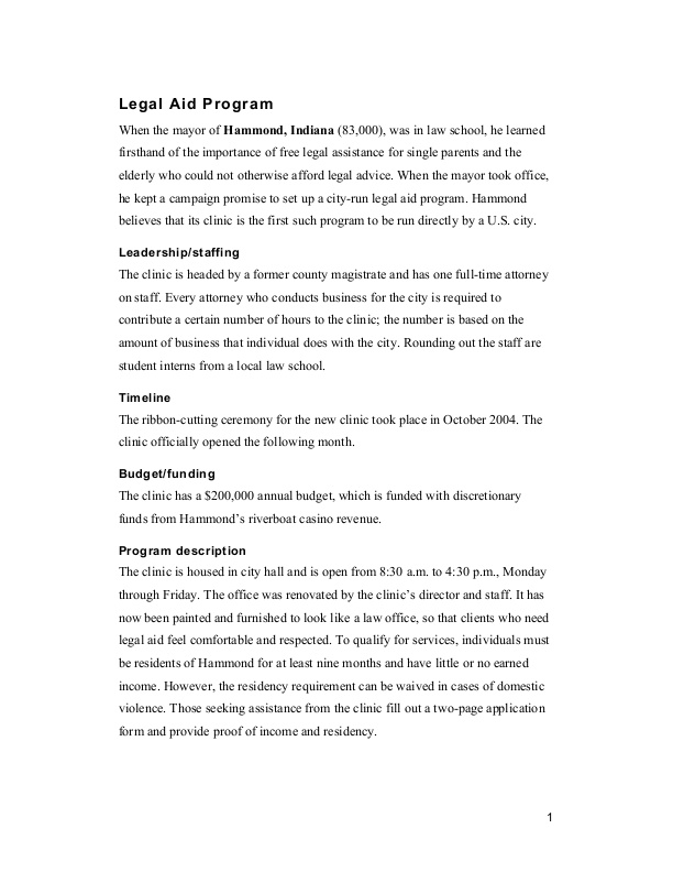 Legal Aid Program | icma.org