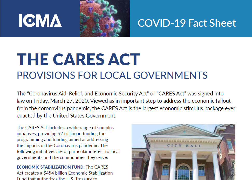 Covid-19 CARES Act Fact Sheet | icma.org