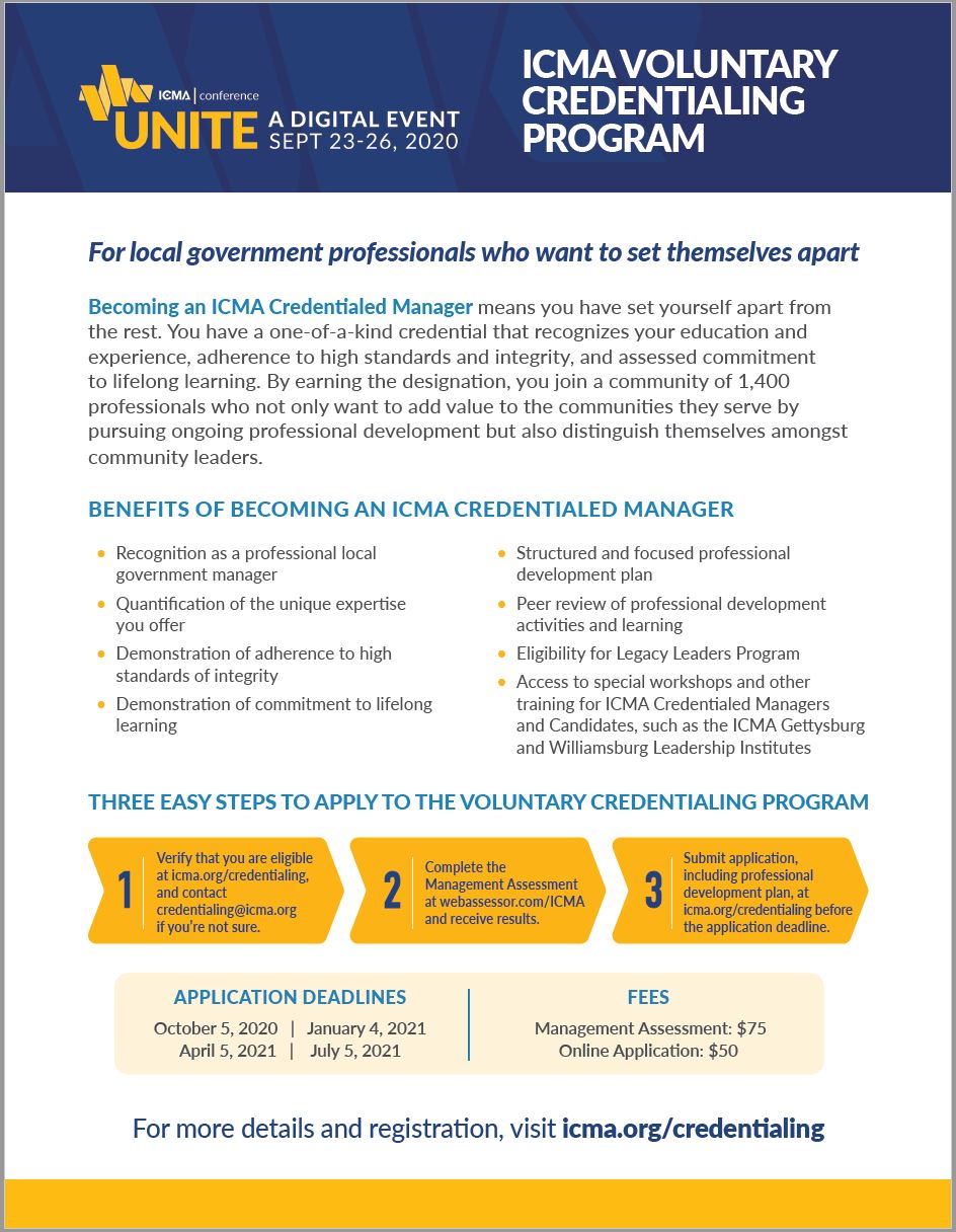 Set yourself apart with an ICMA-CM designation | icma.org