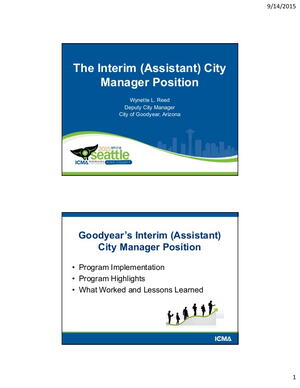 The Interim (Assistant) City Manager Position | icma.org